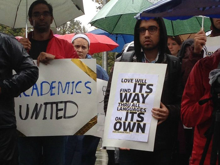 UC Davis Protesters Say Trump's Travel Ban Harms Universities ...